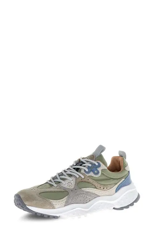 FLOWER MOUNTAIN Wave Leather Sneakers - Taupe