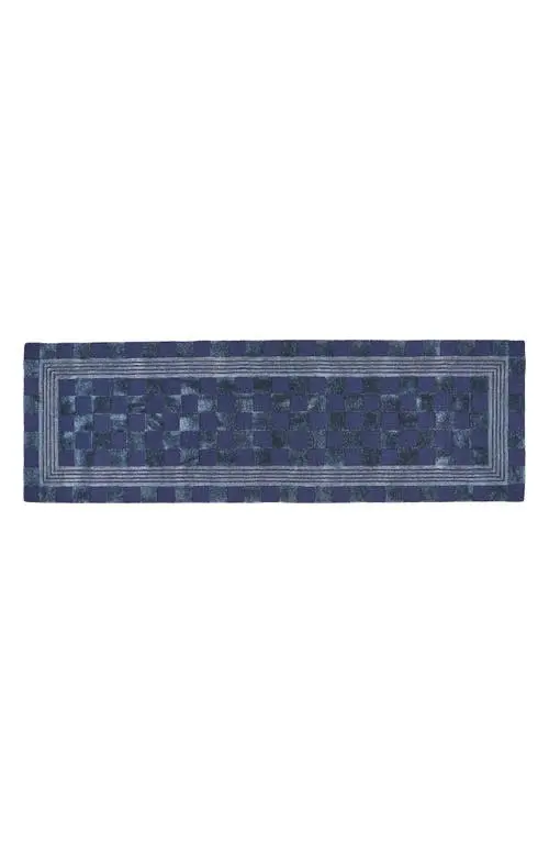 MACKENZIE-CHILDS Blue Tonal Check Runner - Indigo
