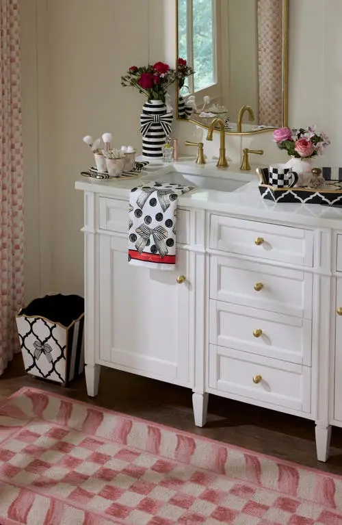 MACKENZIE-CHILDS Checkerboard Machine Washable Runner Rug