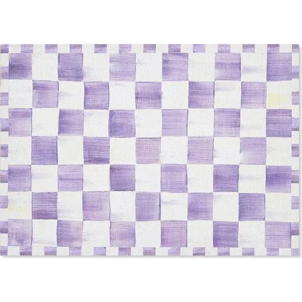 MACKENZIE-CHILDS Check Washable Rug - Violet