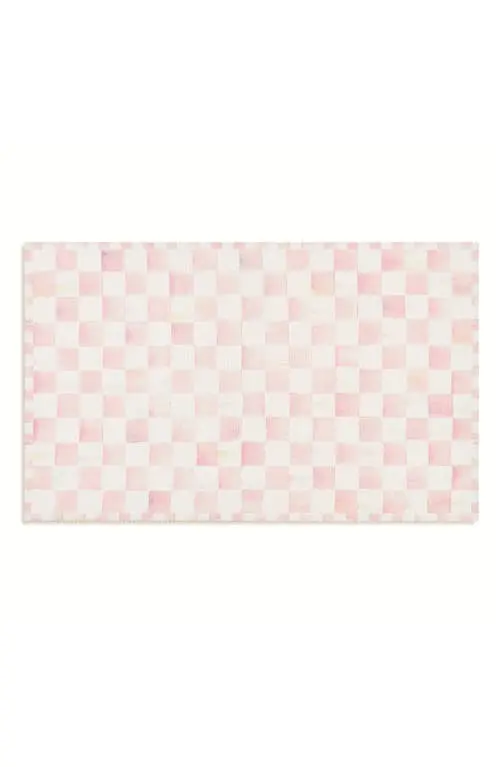 MACKENZIE-CHILDS Checkerboard Machine Washable Rug - Rosy