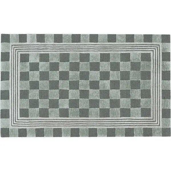 MACKENZIE-CHILDS Green Tonal Check Rug - Sage
