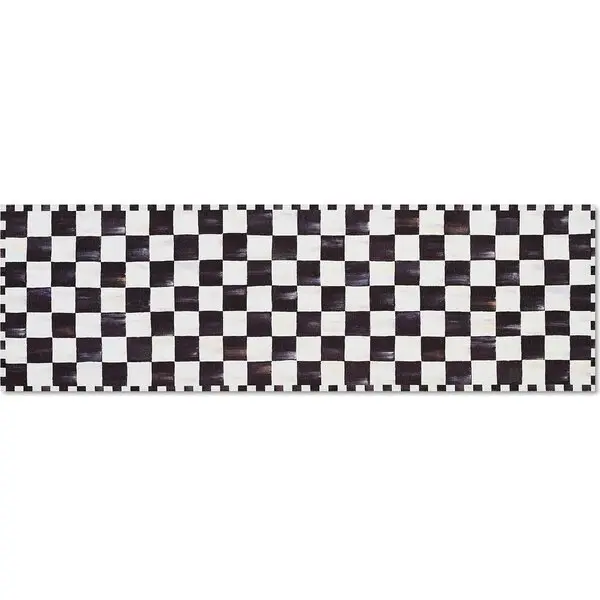 MACKENZIE-CHILDS Courtly Checkered Machine Washable Runner Rug