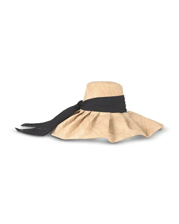Eugenia Kim Bella Ruffle Raffia Sun Hat - Natural