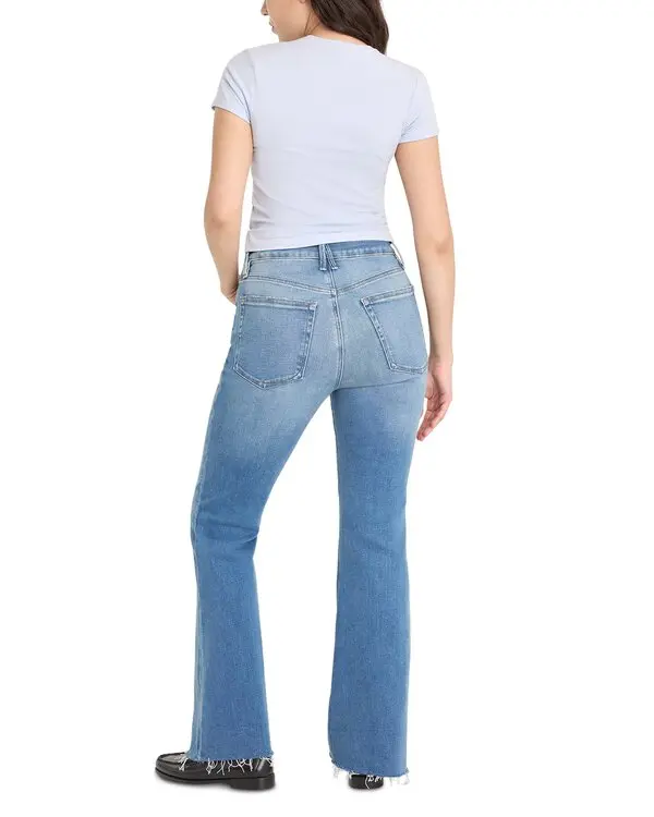Good American Petite Mid-rise Flare Jeans - Indigo