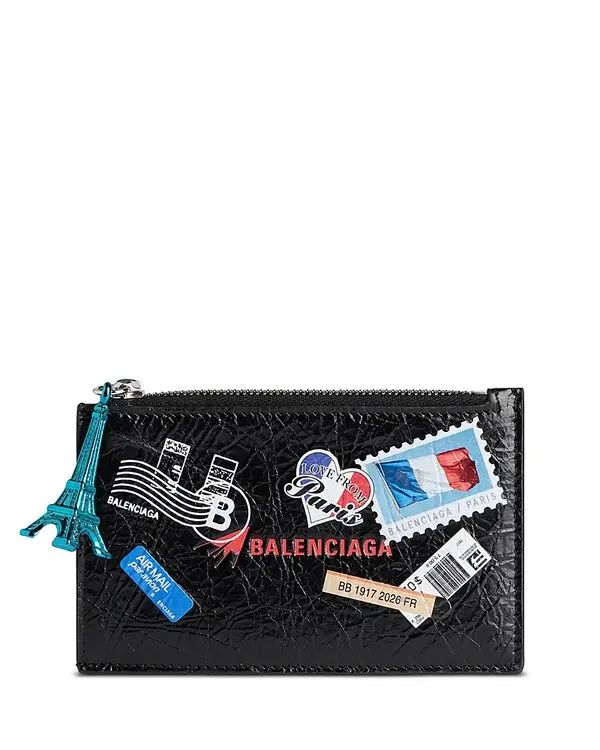 Balenciaga Cash Large Long Coin And Card Holder - Black/multicolor