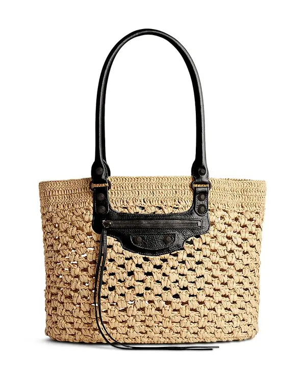 Balenciaga Le City Basket Medium - Natural/black