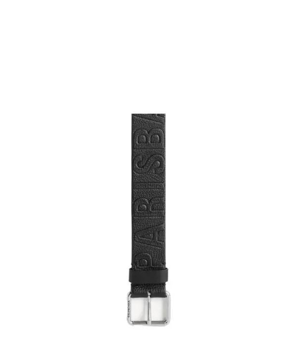 Balenciaga Debossed Logo Leather Belt