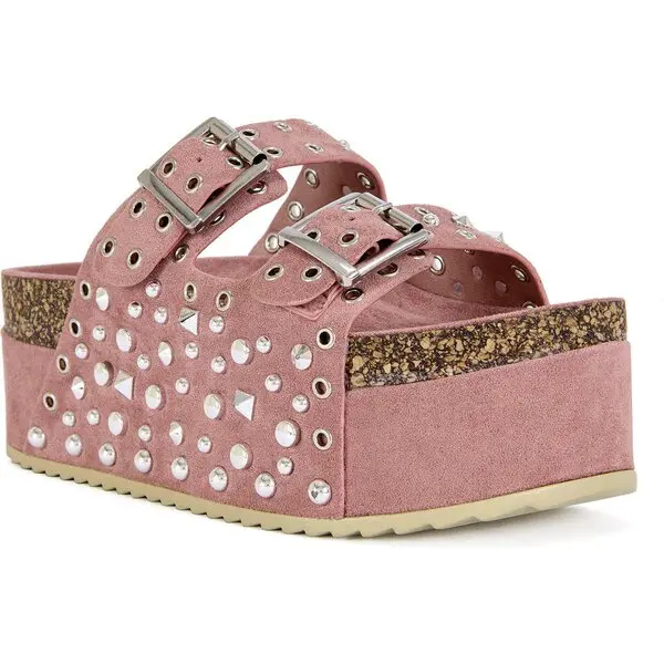 AZALEA WANG Kaegan Platform Sandal - Pink