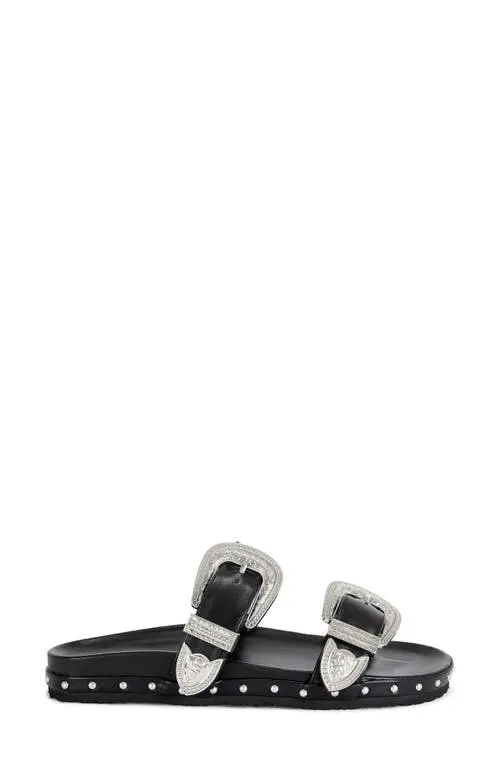 AZALEA WANG Studded Two-strap Sandal