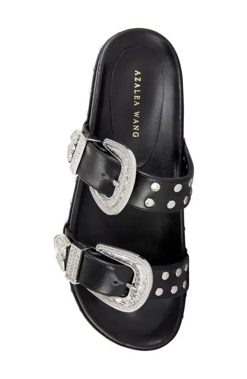 AZALEA WANG Studded Two-strap Sandal