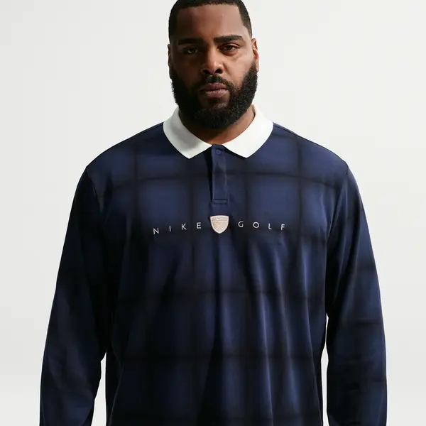 Nike Fairway Fresh Dri-fit Loose Long-sleeve Golf Polo - Blue
