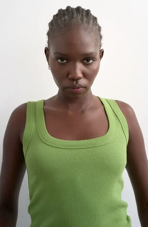 Topshop Square Neck Rib Tank