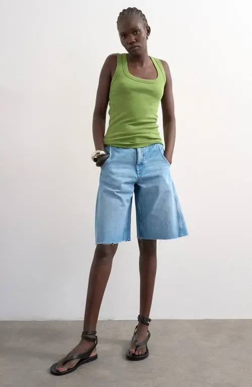 Topshop Square Neck Rib Tank