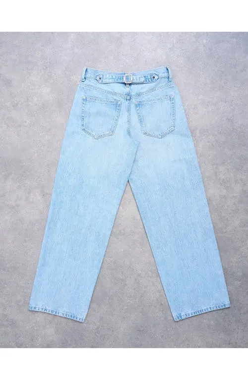Topshop Cinch Low Rise Relaxed Jeans