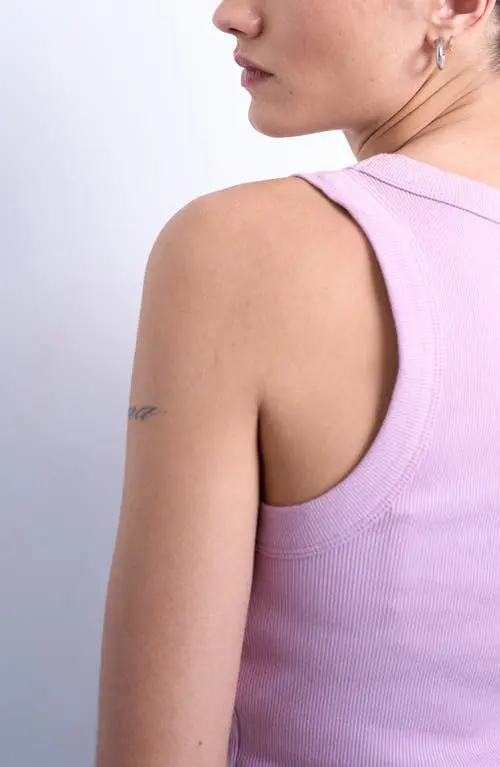 Topshop Rib Racerback Tank - Pink