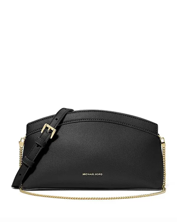 Michael Kors Athena Small Leather Crossbody Clutch - Black