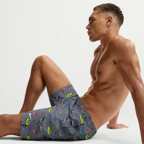 Nike Swim Breaker 7" Brief-lined Volley Short - Grey