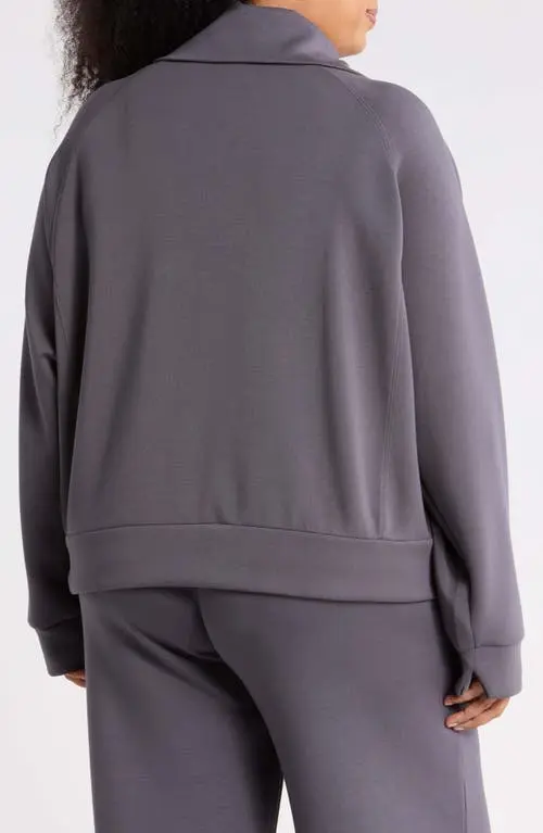 Spanx Airessentials Half Zip Sweatshirt - Dark Slate