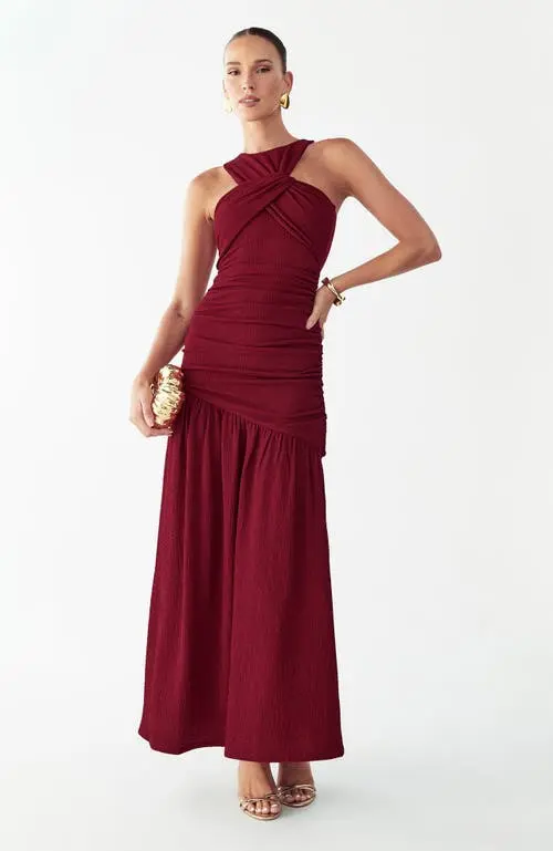 BWLDR Kyle Midi Dress - Burgundy