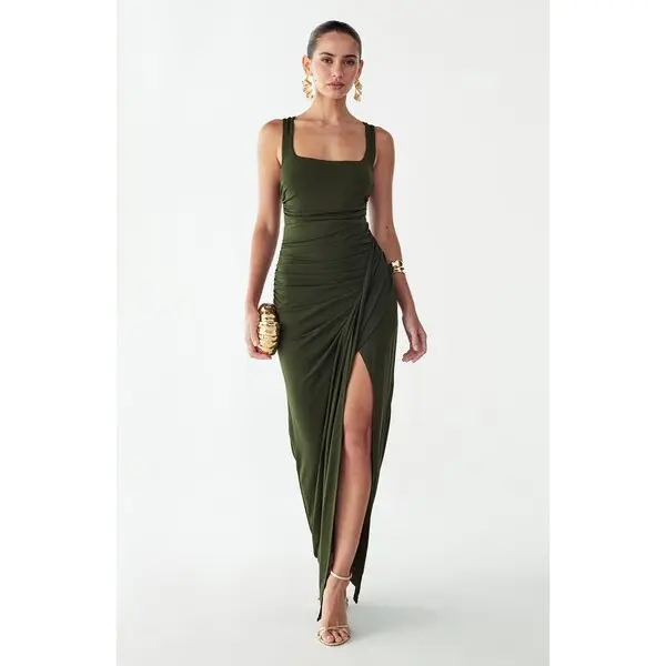 BWLDR Fallen Maxi Dress - Khaki
