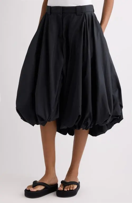 Balenciaga Gathered Technical Taffeta Balloon Shorts - Black