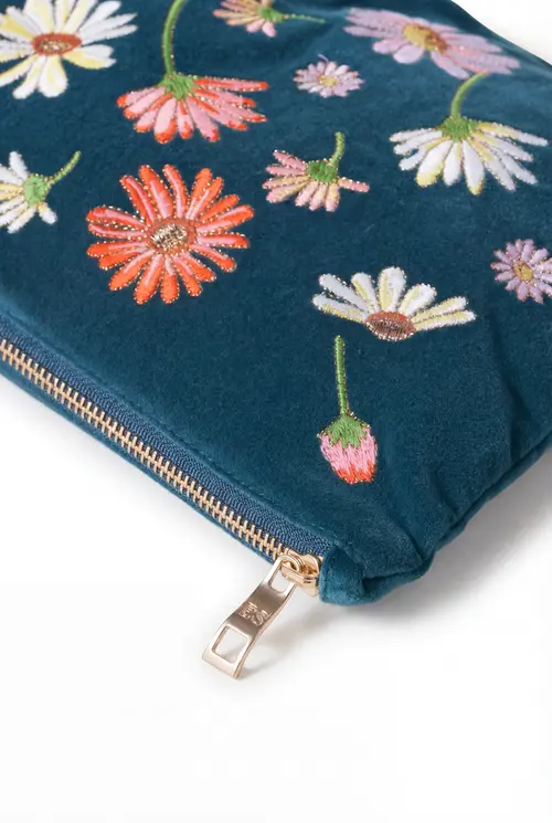 ELIZABETH SCARLETT Wildflower Velvet Pouch