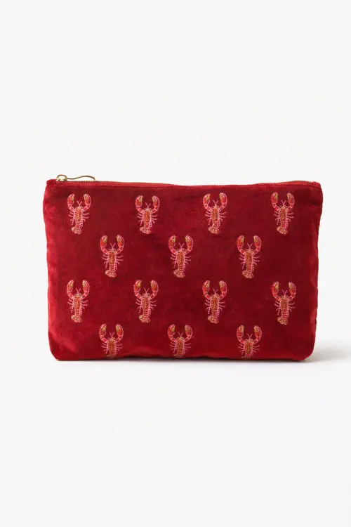 ELIZABETH SCARLETT Lobster Everyday Pouch - Red