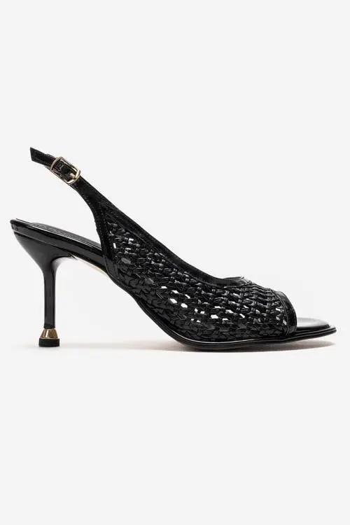 PROLOGUE SHOES Bonito Stiletto Sandal - Black