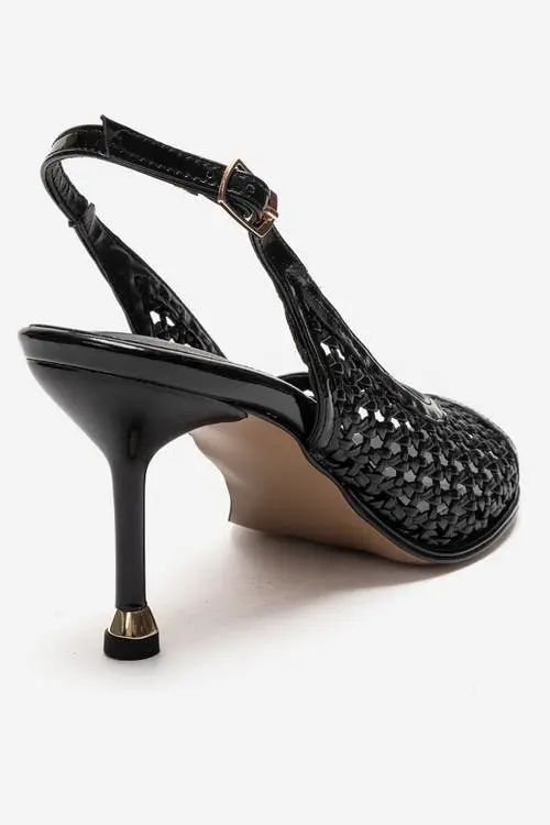 PROLOGUE SHOES Bonito Stiletto Sandal - Black