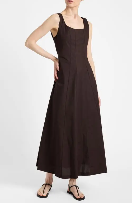 Santorelli Pagina Sleeveless Maxi Dress - Coffee