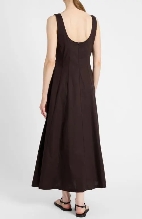 Santorelli Pagina Sleeveless Maxi Dress - Coffee
