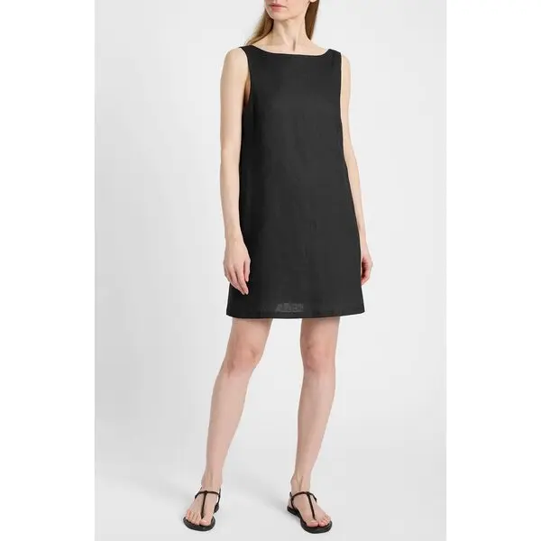 Santorelli Jaclyn Sleeveless Shift Dress - Black