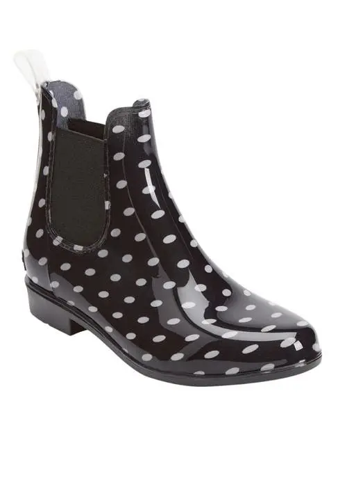 COMFORTVIEW The Uma Rain Boot - Black Dot