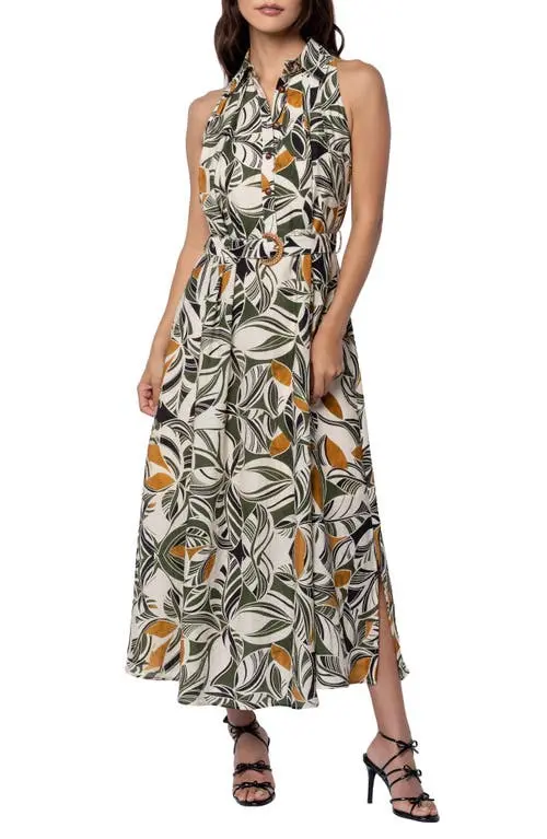 CIEBON Hattie Floral Sleeveless Shirt Dress