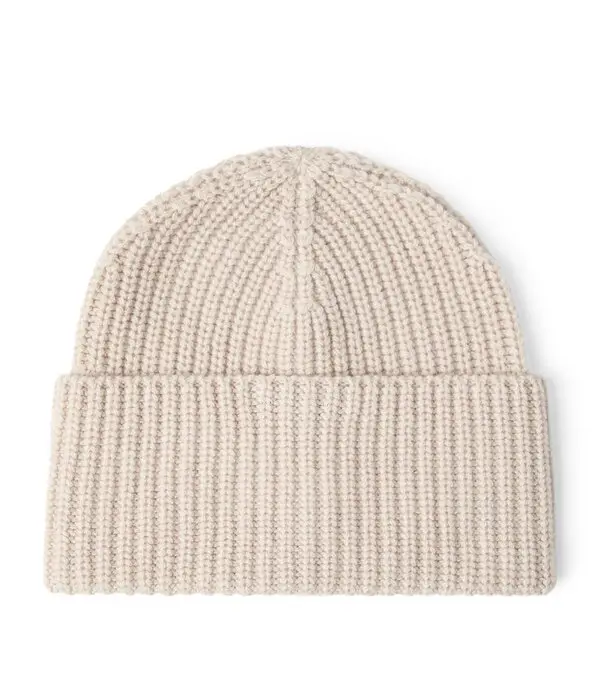 Brunello Cucinelli Cashmere Rib-knit Beanie - Beige