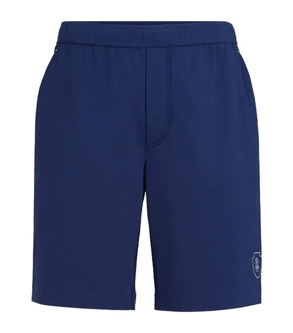Brunello Cucinelli Cotton Crest Shorts - Blue