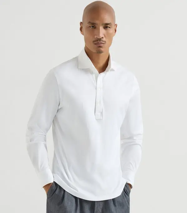 Brunello Cucinelli Cotton Long-sleeve Polo Shirt
