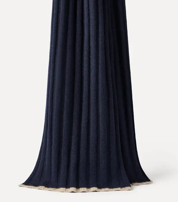 Brunello Cucinelli Cashmere Ribbed Scarf - Blue