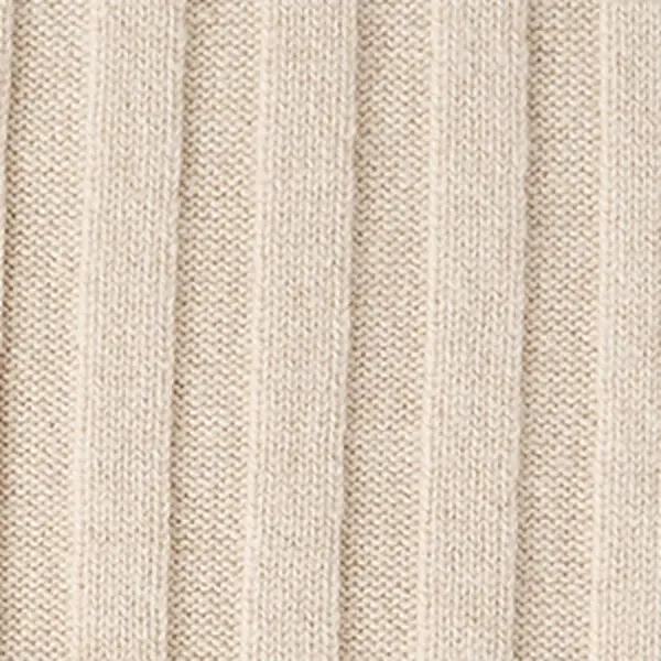 Brunello Cucinelli Cashmere Ribbed Scarf - Beige