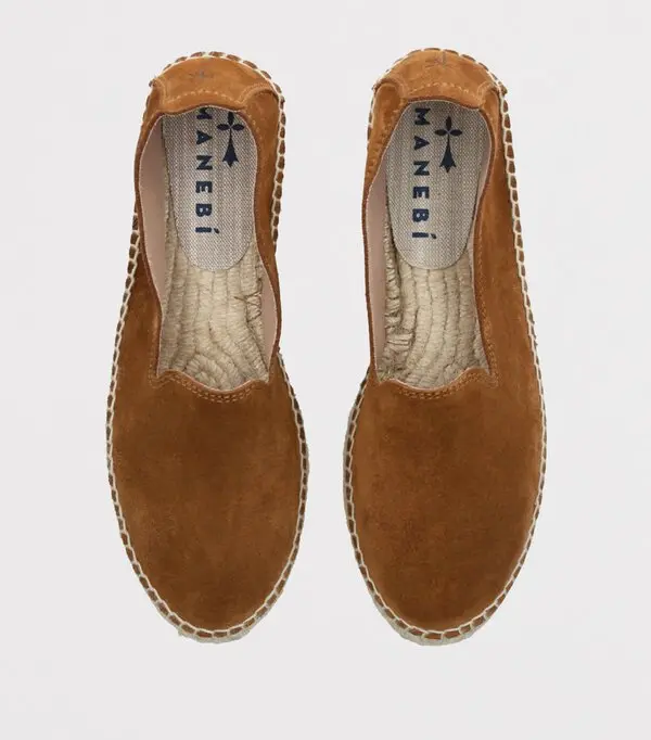 Manebí Suede Hamptons Espadrilles - Brown