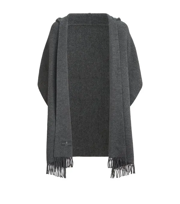 Brunello Cucinelli Wool-cashmere Hooded Scarf - Grey
