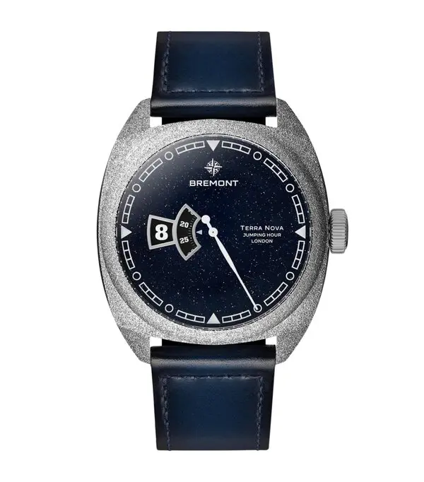 BREMONT Stainless Steel Terra Nova Jumping Hour Watch - Blue
