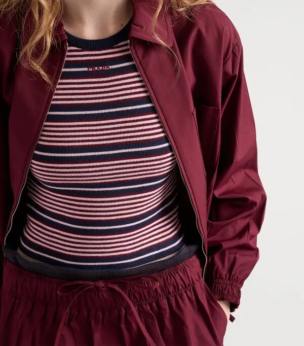 Prada Stretch-cotton Striped T-shirt
