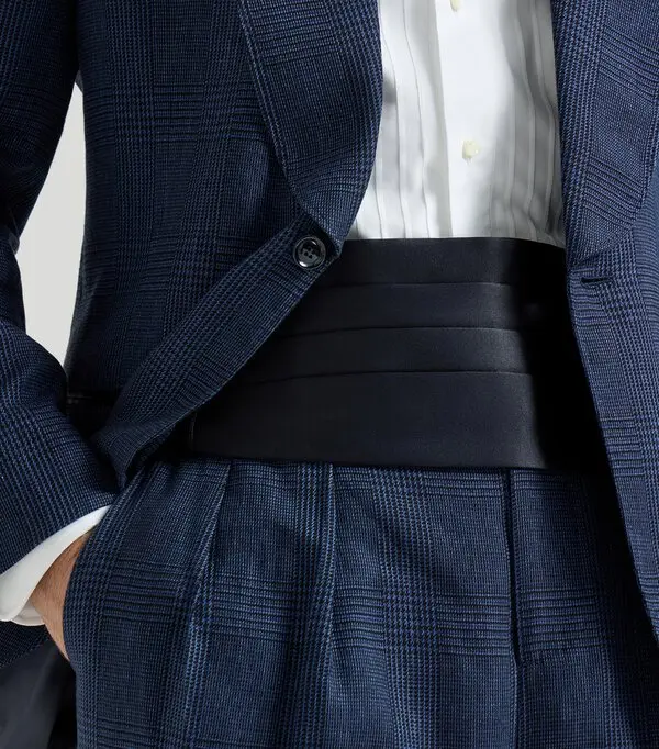 Brunello Cucinelli Cotton-silk Pleated Cummerbund