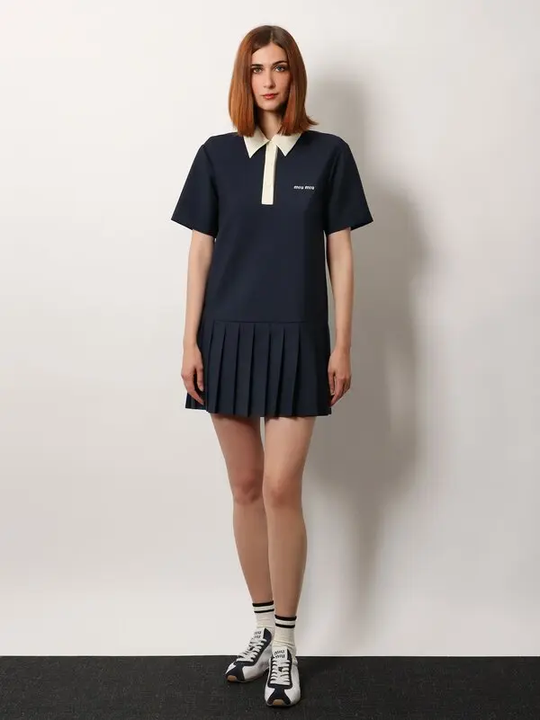 Miu Miu Mohair And Virgin Wool Short Dress - Blue