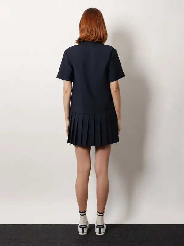 Miu Miu Mohair And Virgin Wool Short Dress - Blue