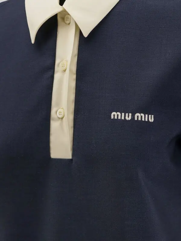 Miu Miu Mohair And Virgin Wool Short Dress - Blue