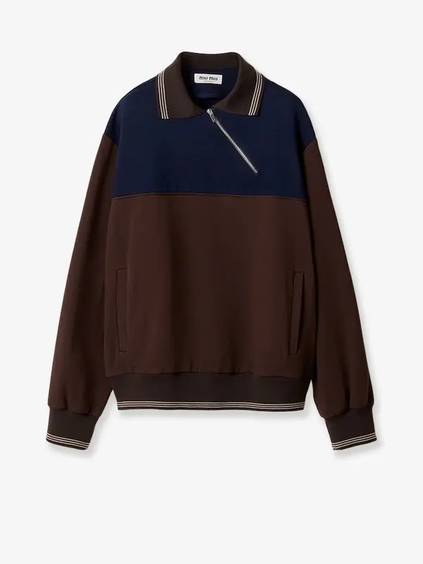 Miu Miu Viscose Sweatshirt - Brown