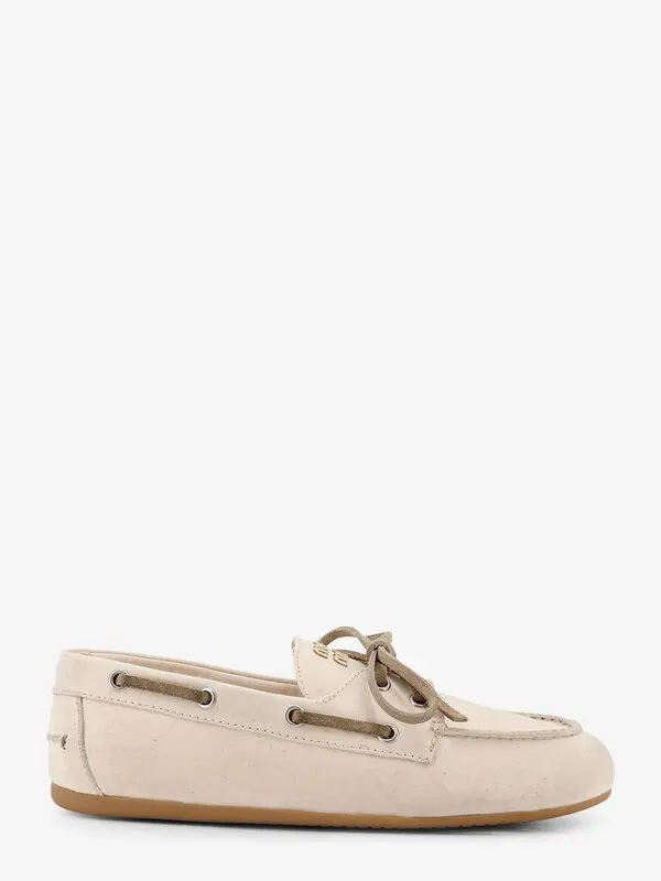 Miu Miu Fabric Sneaker With Logo - Beige